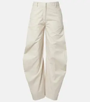 Acne Studios Patty Cotton Barrel-leg Pants - Beige