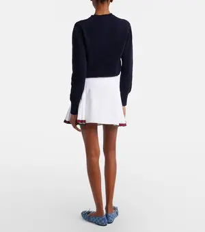 Gucci Web Stripe Cotton Poplin Miniskirt
