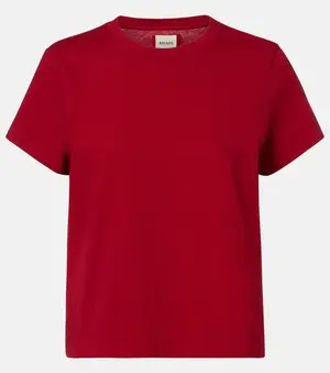 Khaite Emmylou Cotton Jersey T-shirt - Red