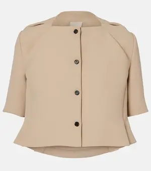 Khaite Vali Crêpe Top - Beige