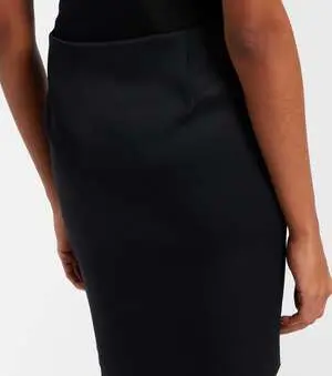 Khaite Sybil Layered Midi Skirt - Black