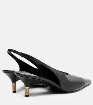 Khaite Bella 55 Leather Slingback Pumps