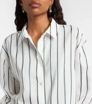Gucci Striped Silk-blend Jacquard Shirt