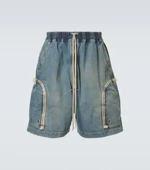 Rick Owens Cotton Shorts - Blue