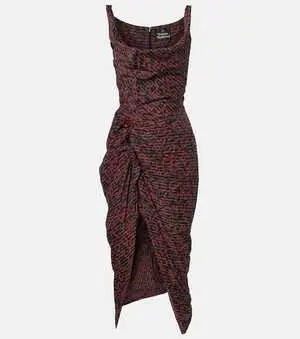 VIVIENNE WESTWOOD Panther Printed Midi Dress - Black