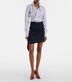 VIVIENNE WESTWOOD Striped Cotton-blend Poplin Shirt