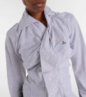 VIVIENNE WESTWOOD Striped Cotton-blend Poplin Shirt