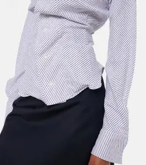 VIVIENNE WESTWOOD Striped Cotton-blend Poplin Shirt