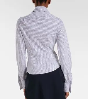 VIVIENNE WESTWOOD Striped Cotton-blend Poplin Shirt