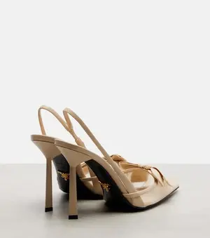 Prada Bow-detail Mesh Slingback Pumps
