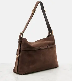 Givenchy Voyou Medium Suede Shoulder Bag - Brown