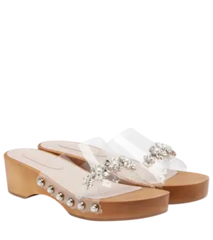 Simone Rocha Embellished Clogs - Transparent