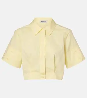 Simkhai Sabrina Cotton-blend Crop Top - Yellow