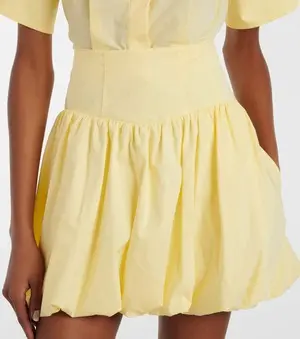 Simkhai Pippa Cotton-blend Poplin Miniskirt - Yellow