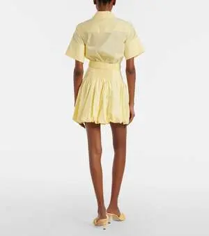 Simkhai Pippa Cotton-blend Poplin Miniskirt - Yellow