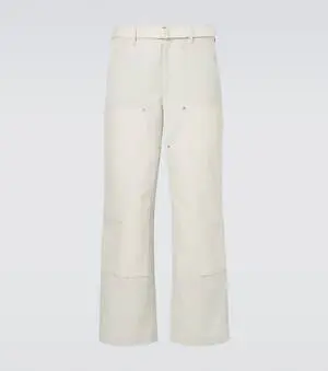 Sacai Belted Wide-leg Pants - White