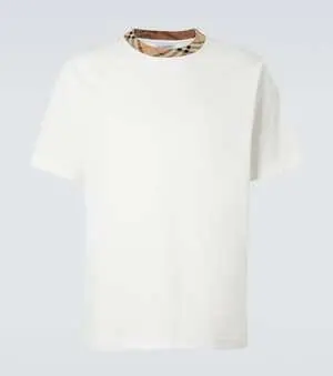 Burberry Check Cotton Jersey T-shirt - White