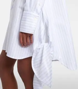 JW Anderson Striped Cotton Minidress - White