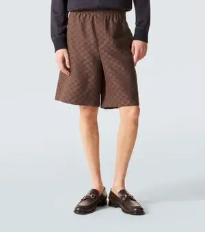 Gucci Gg Canvas Bermuda Shorts - Brown