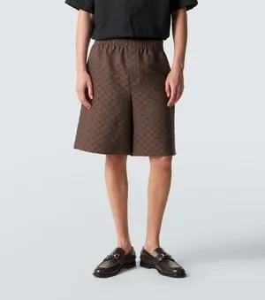 Gucci Gg Canvas Bermuda Shorts - Brown