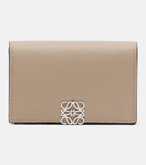 Loewe Anagram Small Leather Card Holder - Beige