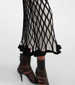 Givenchy Halterneck Open-back Mesh Midi Dress