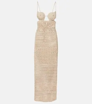 Alanui Crochet Maxi Dress - Beige