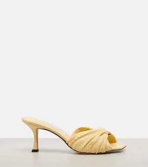 JIMMY CHOO Skye Twist Leather Mules