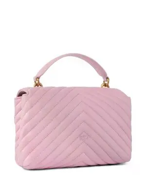 Pinko Mini Lady Love Chevron-pattern Tote Bag - Pink
