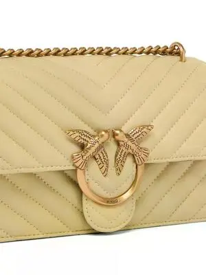 Pinko Mini Love Quilted Shoulder Bag - Neutrals