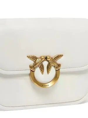 Pinko Love Bag Box Shoulder Bag In Nappa Leather - White
