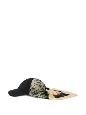 Pinko Animal-print Scarf Baseball Cap