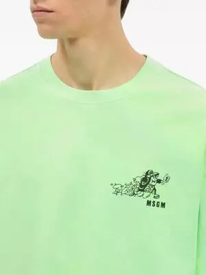 MSGM Long-sleeved Print T-shirt