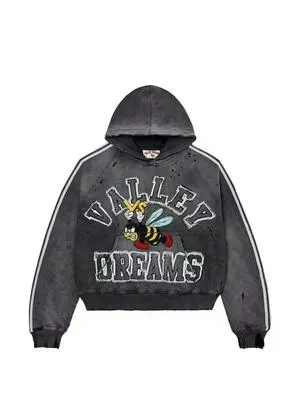 VALE FOREVER Graphic-embroidery Hoodie - Grey