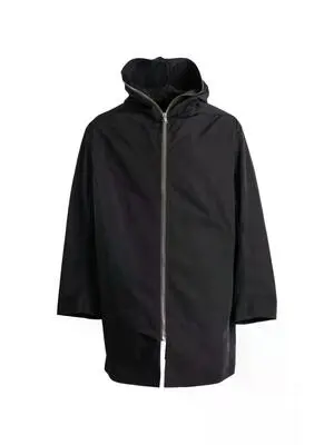 Rick Owens Hooded Zip-up Coat - Black