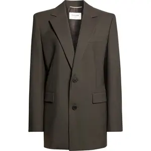 Saint Laurent Single Breasted Wool Jacket - Khaki