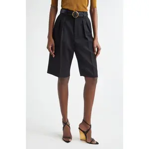 Saint Laurent High-waist Wool Bermuda Shorts