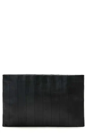 ALLSAINTS Bettina Paneled Leather Clutch - Black