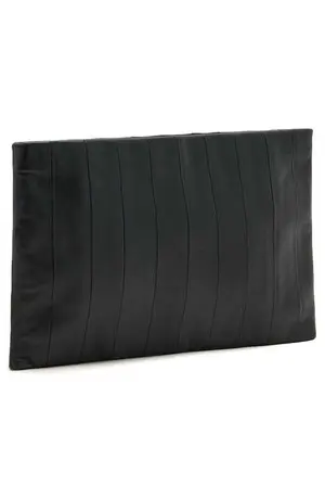 ALLSAINTS Bettina Paneled Leather Clutch - Black