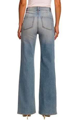 Ramy Brook Heidi Patch Pocket High-waist Wide-leg Jeans