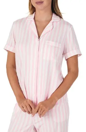 Kate Spade New York Print Crop Pajamas - Pink/white