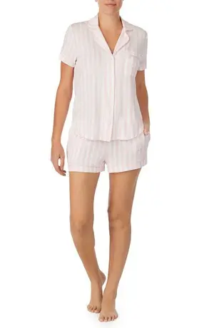 Kate Spade New York Print Short Pajamas - Pink/white