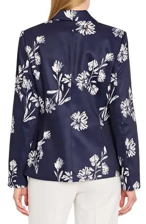 TAHARI ASL Floral One-button Blazer