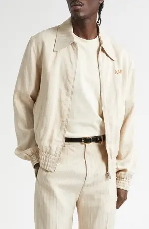 Amiri Stripe Blouson Jacket - Alabaster Archived