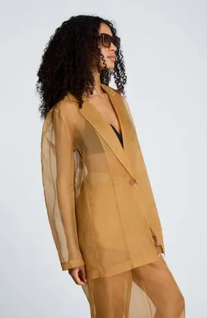 KENNETH COLE One-button Sheer Jacket