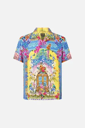 Camilla Short Sleeve Camp Collared Shirt - Sultanahmet Summer