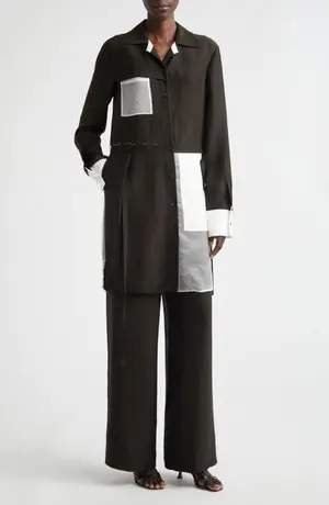 JASON WU Soft Suiting Collage Shirtdress