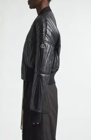 Moncler X Rick Owens Geocamo Leather Bomber Jacket
