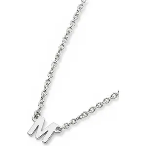 OAK & LUNA Inez Initial Necklacesterling Silver 925 Letter M