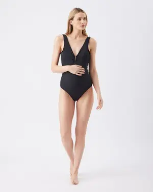 RIPE MATERNITY Havana Rib One Piece
